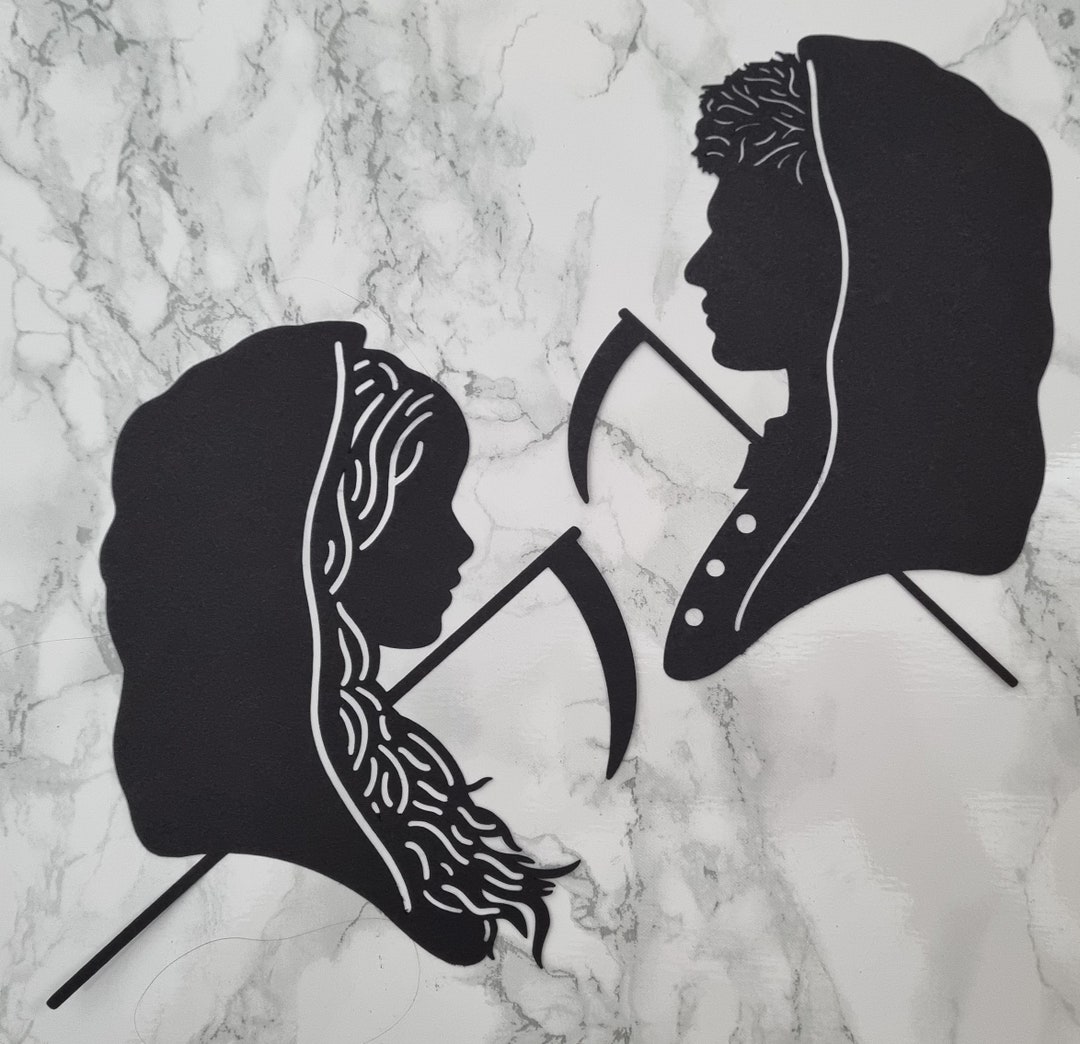 Arc of A Scythe Cutout Silhouettes, Rowan and Citra - Etsy