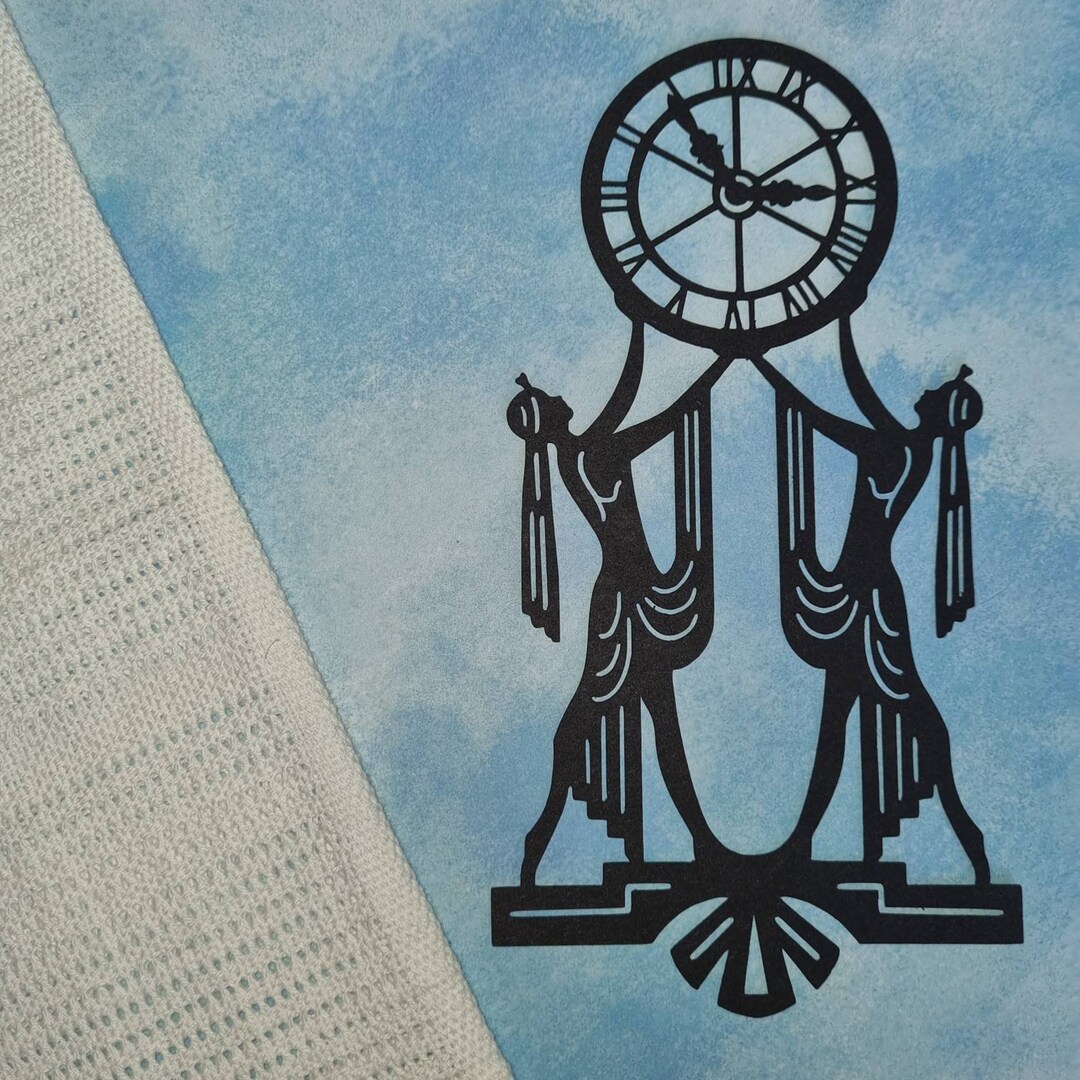 Vintage Clock Cutout Silhouette Art Deco - Etsy