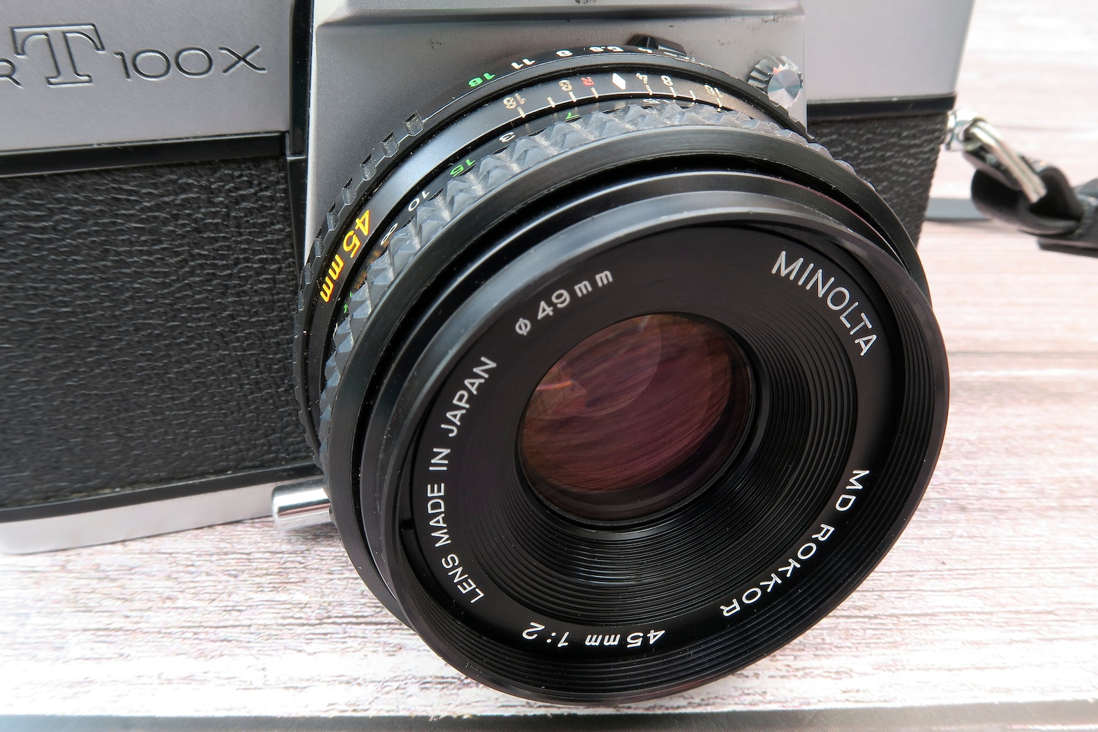 Minolta SRT 100X + 45mm F/2 Lens, 35mm Manual Focus SLR Film Camera ...