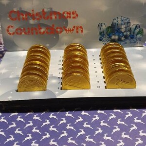 Reusable Advent Calendar Chocolate Coin Personalised Countdown ...