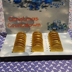Reusable Advent Calendar Chocolate Coin Personalised Countdown ...