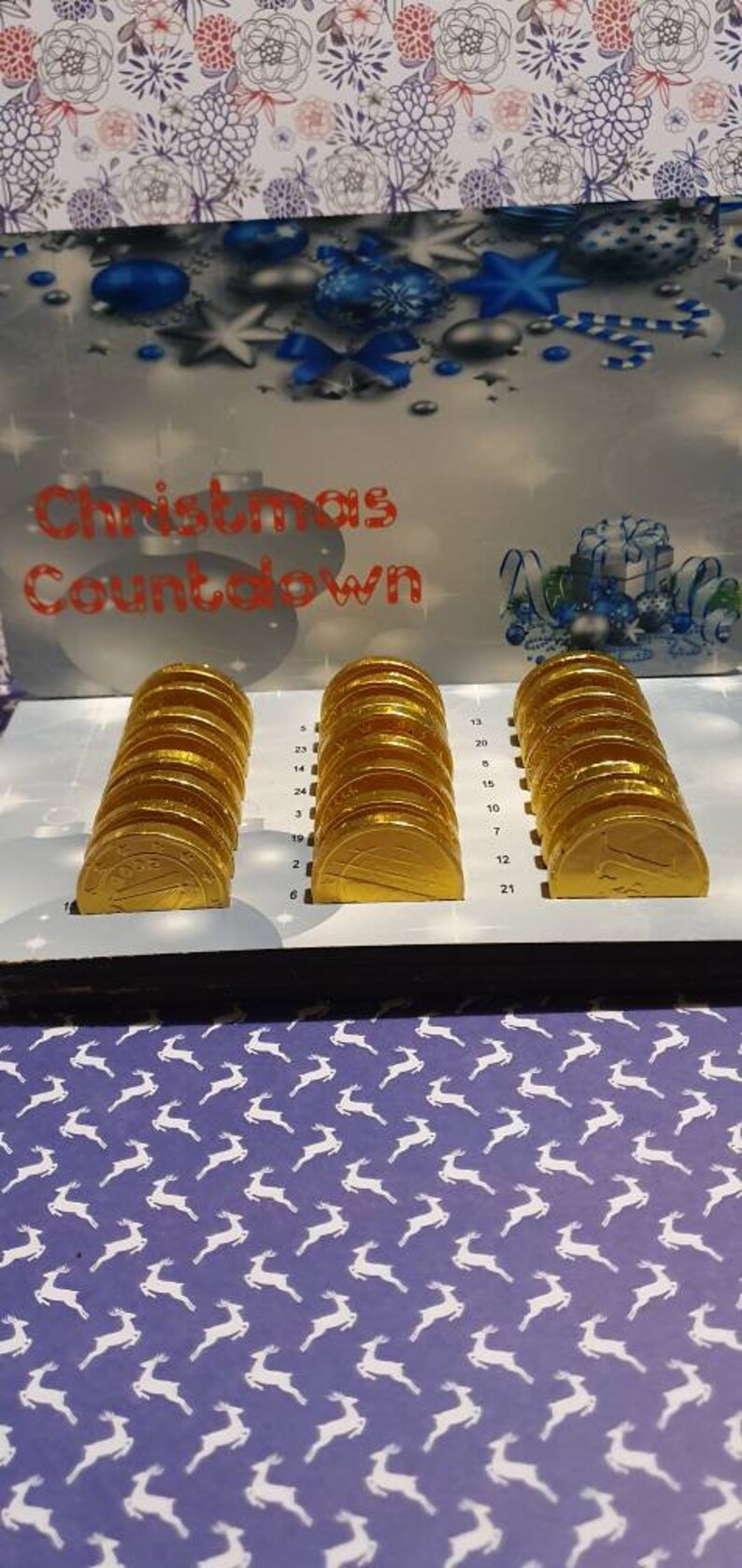 Reusable Advent Calendar Chocolate Coin Personalised Countdown ...
