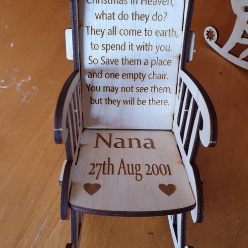 Heaven Rocking Chair Christmas Poems in Memory of Loved Ones - Etsy