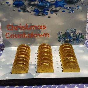 Reusable Advent Calendar Chocolate Coin Personalised Countdown ...