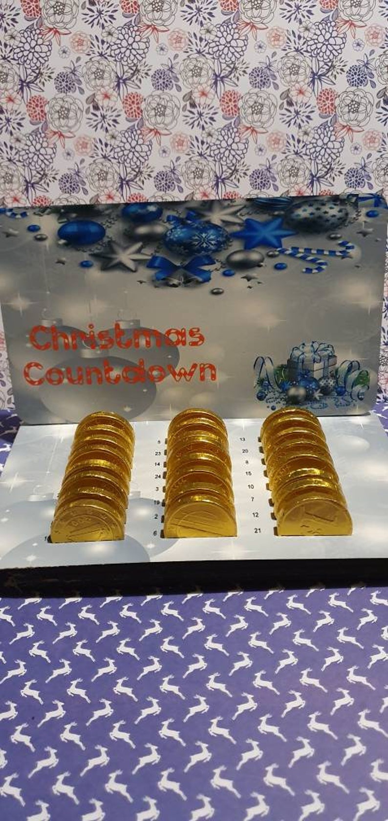Reusable Advent Calendar Chocolate Coin Personalised Countdown ...