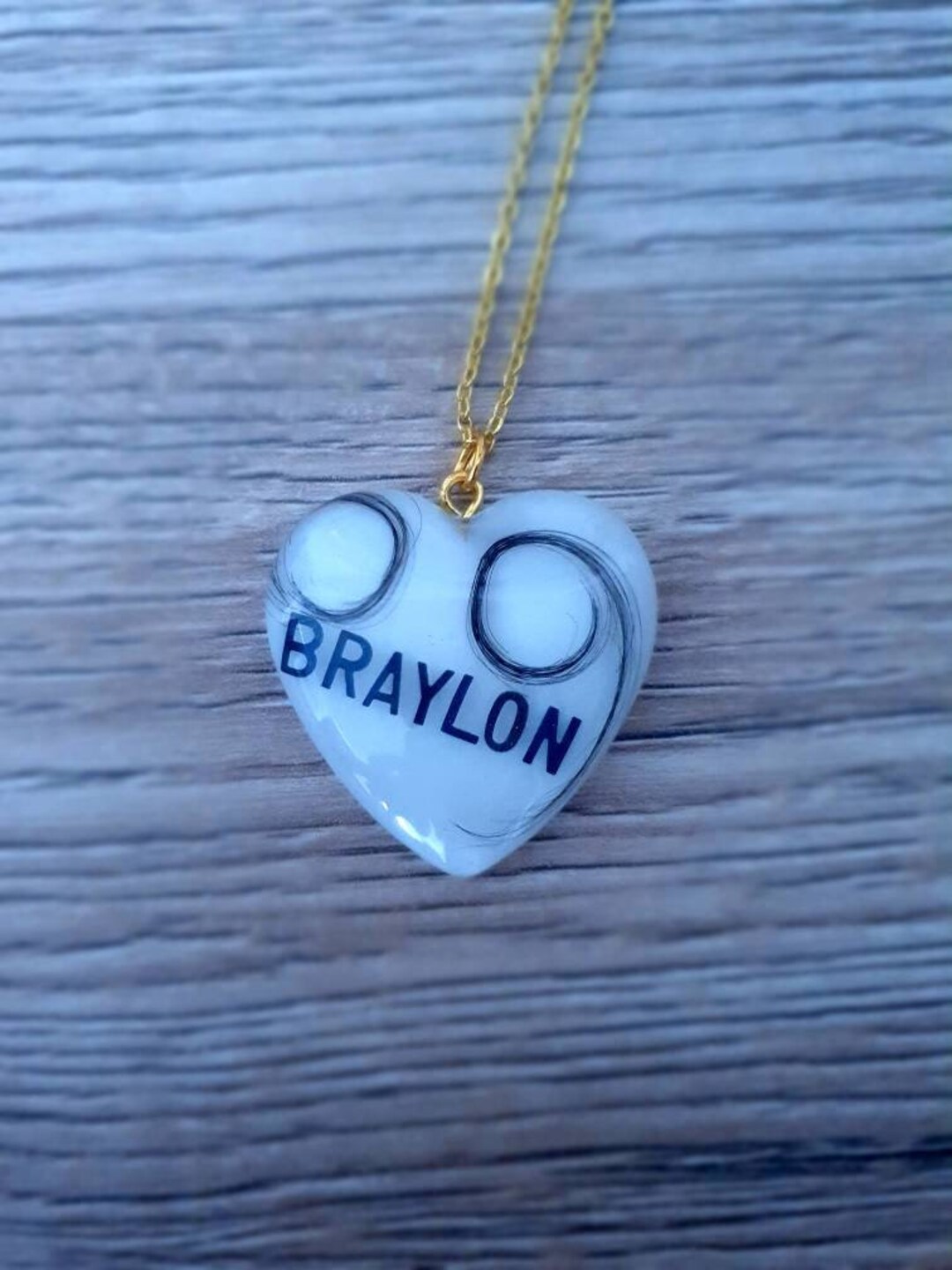 Personalised Hair Keepsake Memorial Necklace / Personalised Lock of ...