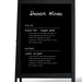 Large Dinner Menu Sign, Minimalist Menu Sign, Wedding Reception Sign ...