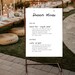 Large Dinner Menu Sign, Minimalist Menu Sign, Wedding Reception Sign ...