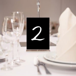 Minimal Wedding Table Number Sign, Black Table Number Sign, Printable ...