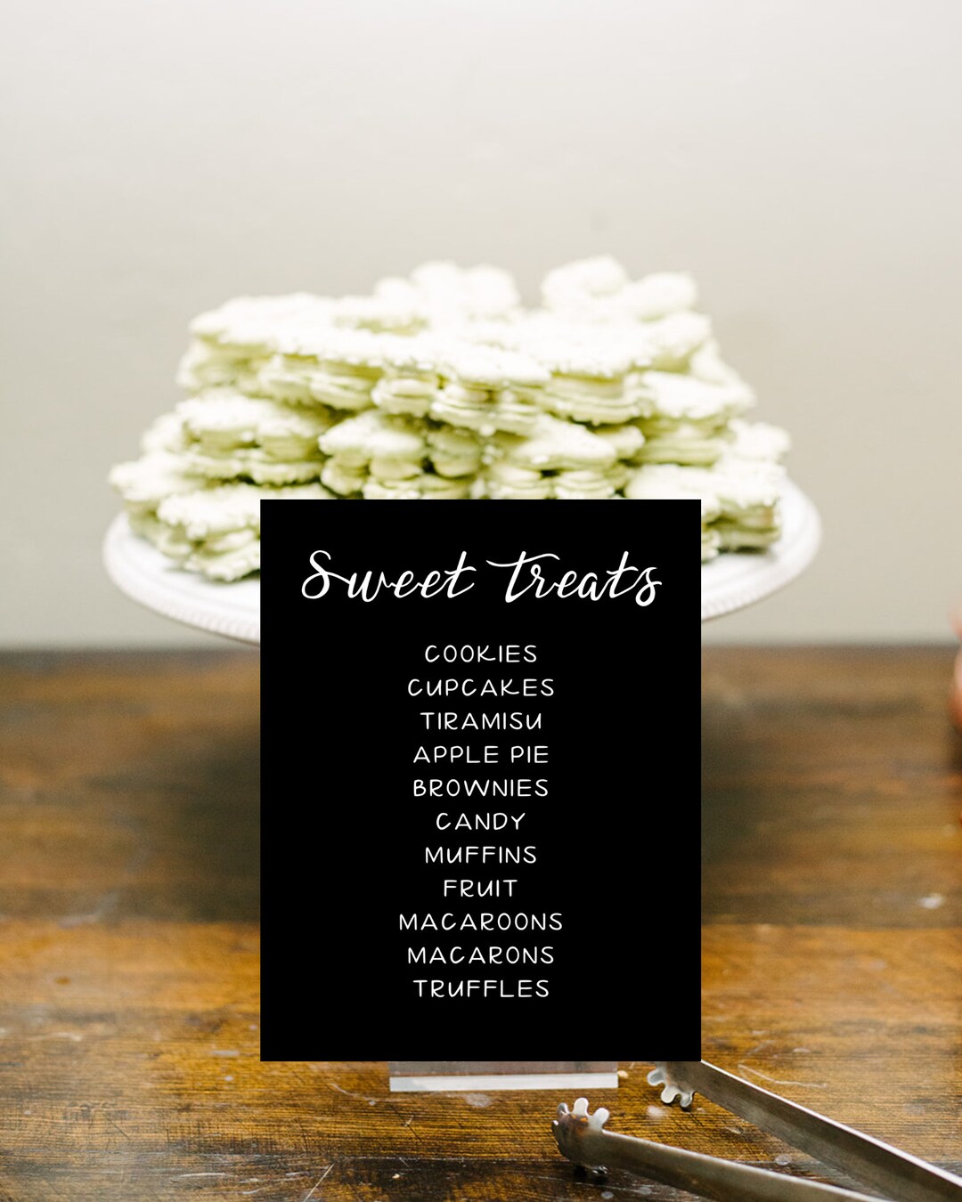 Modern Wedding Dessert Sign, Printable Sweets Sign, Wedding Sign Canva ...