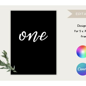 Minimal Wedding Table Number Sign, Black Table Number Sign, Printable ...