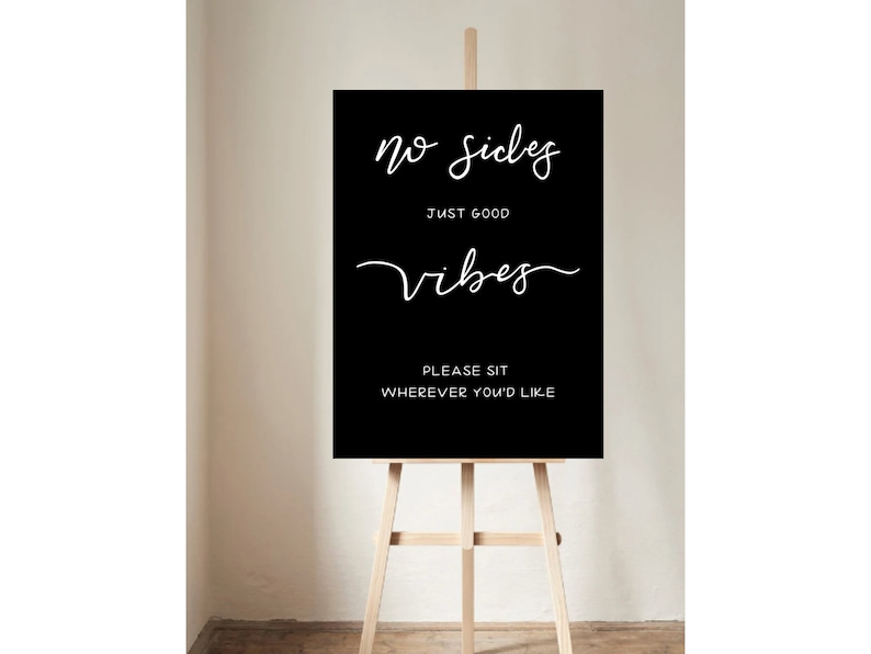 Wedding Ceremony Sign, Modern Wedding Welcome Sign, Printable No Sides ...