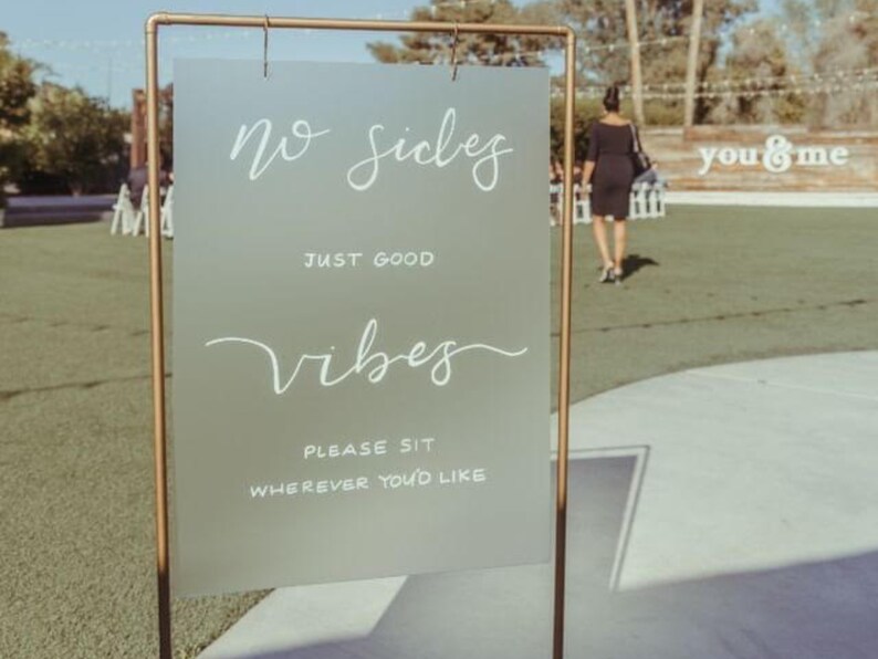 Wedding Ceremony Sign, Modern Wedding Welcome Sign, Printable No Sides ...