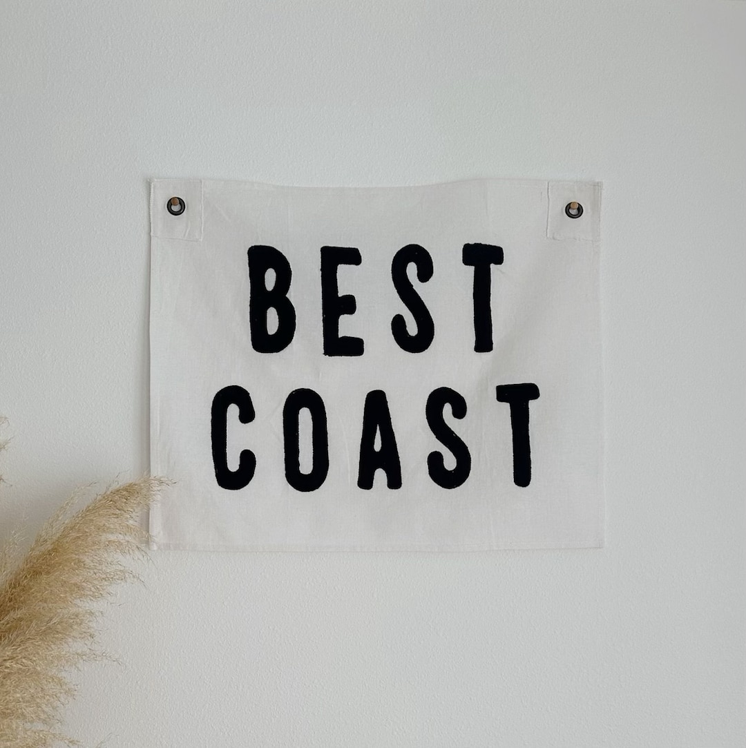 Best, West and East Coast Handmade Wall Tapestry With Antique Rivets ...