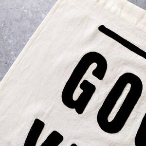 Good Vibes Only Wall Hanging Banner | 100% Embroidered Cotton Canvas ...