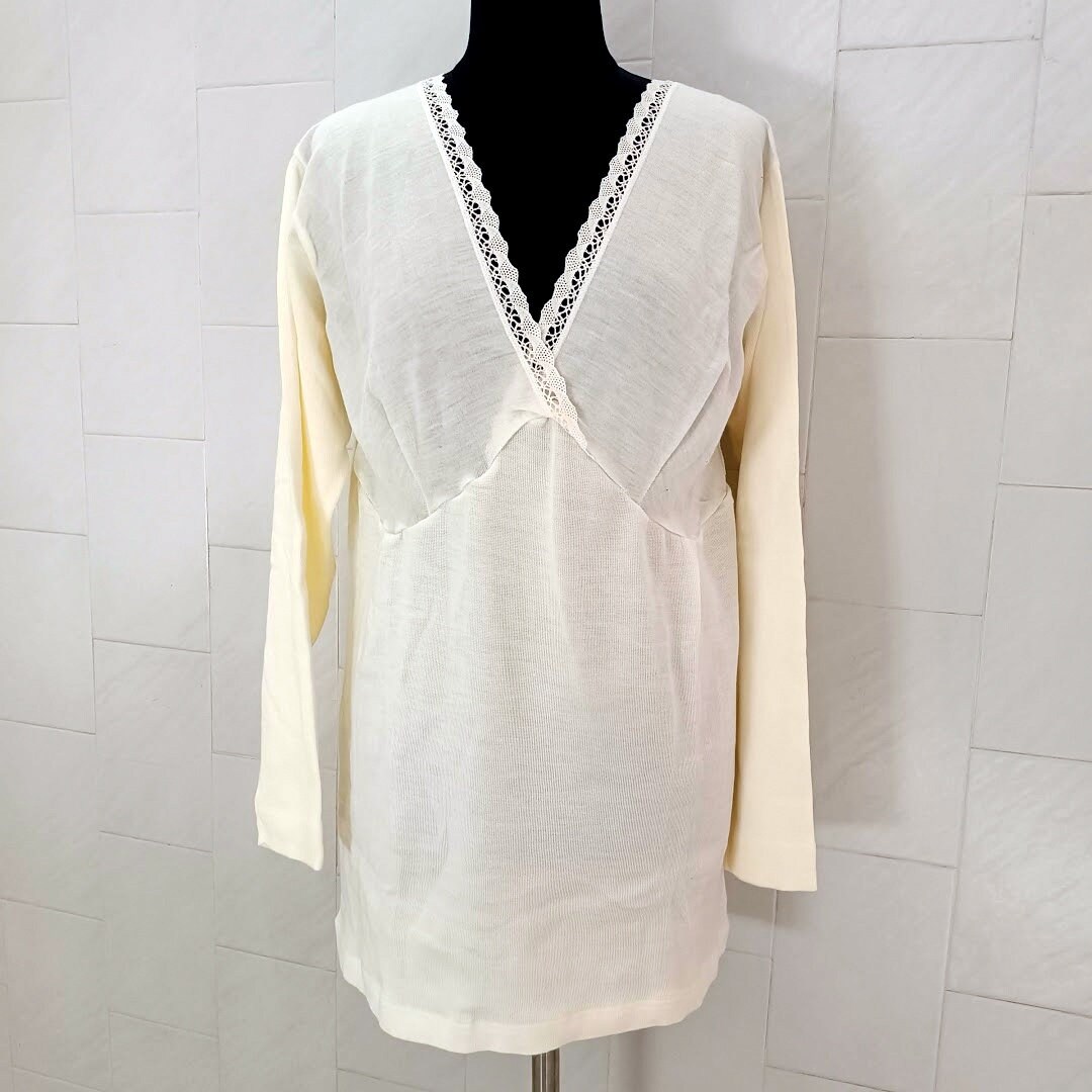 Vintage Italian Quality Lingerie Cream Wool Long Sleeves Fine Italian ...