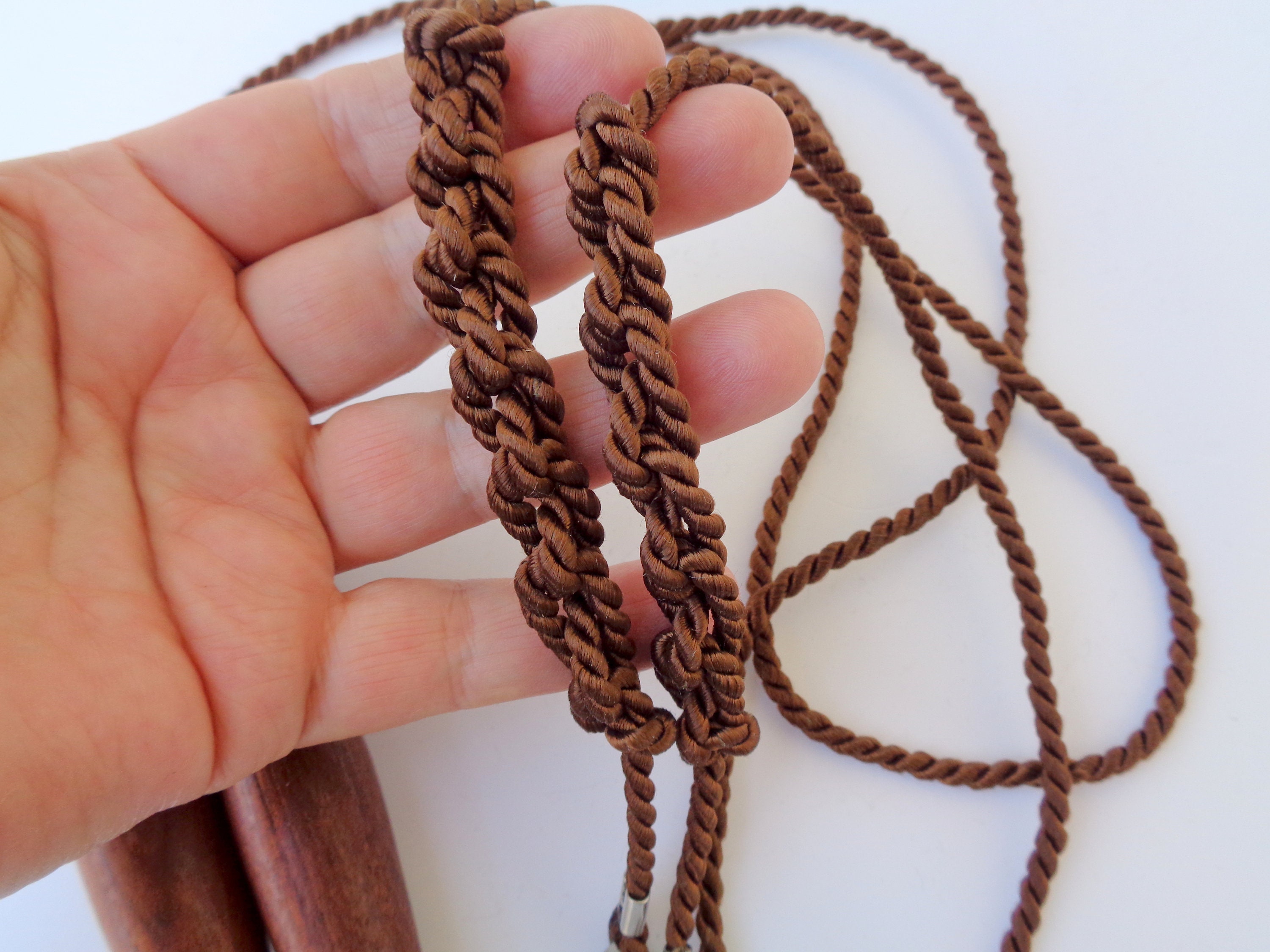 Pair of Antique Italian Wood and Fibers Curtain Pulls/ Turned - Etsy UK