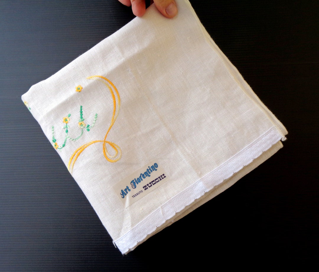 Vintage Italy New Brand Art Fiorentino Textile ZUCCHI Marked Natural ...