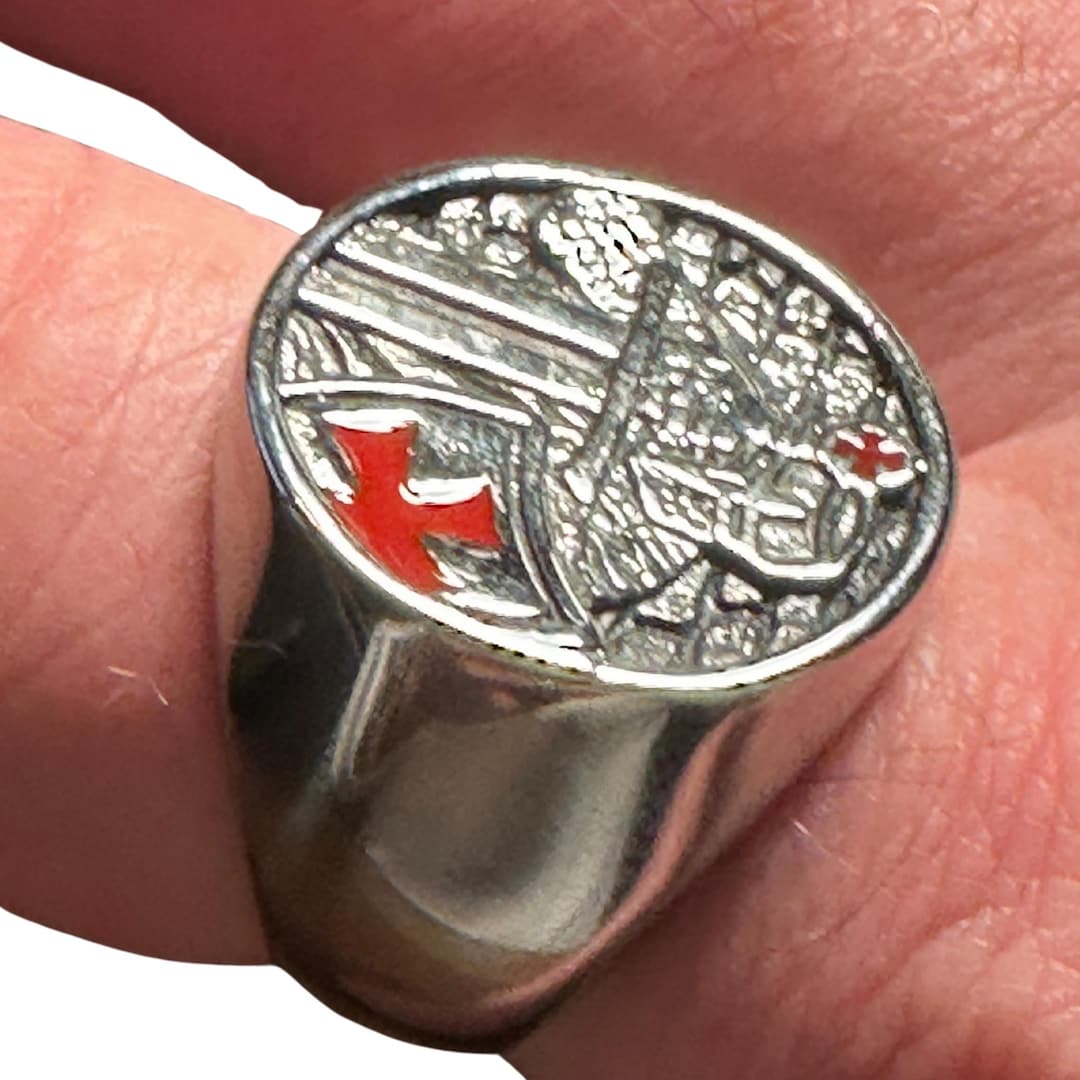 Templar Knight | Valor Stainless Steel Ring - Etsy