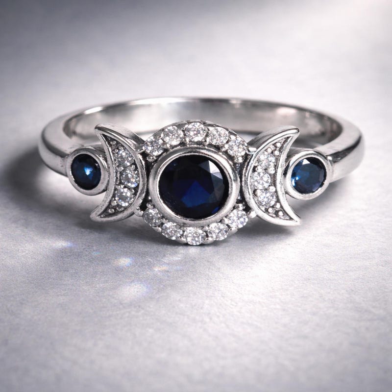 Triple Moon Ring - Etsy