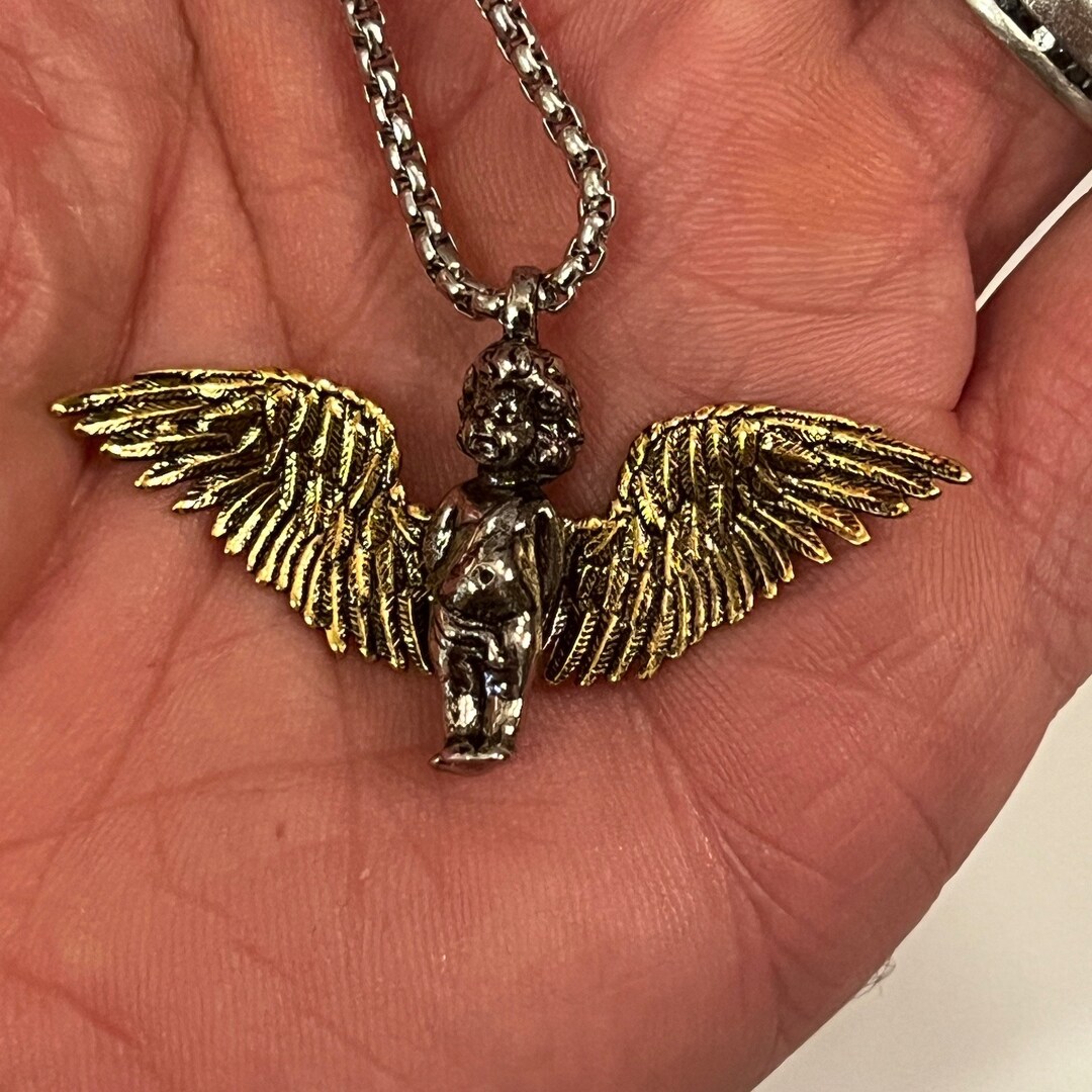 Gothic Cherub Pendant - Etsy