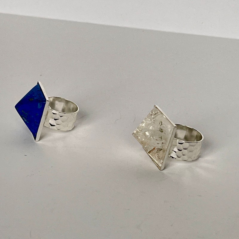 Silver Pyramid Ring - Etsy