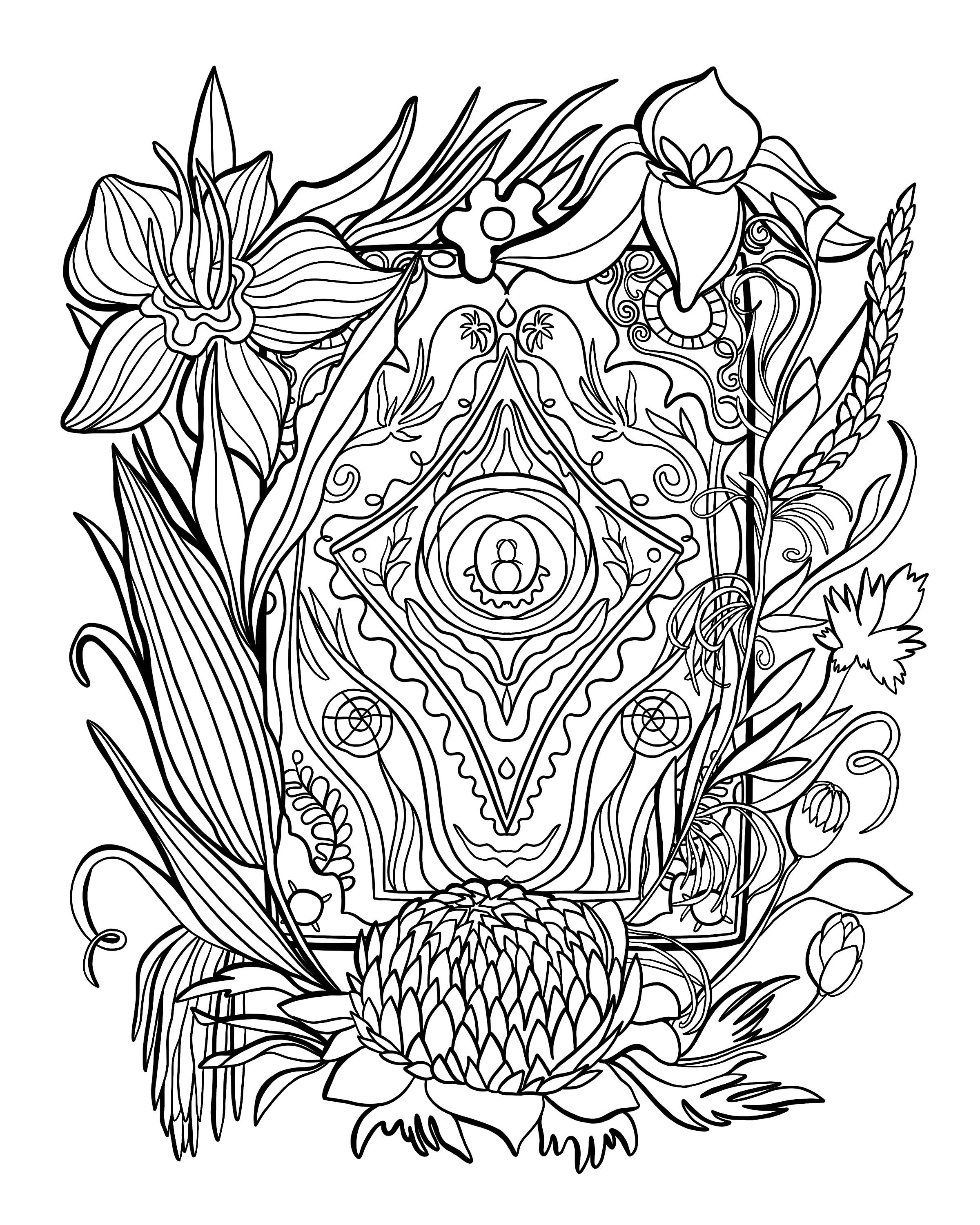 Magical flowers: Coloring Book with enchanting flowers and | Etsy