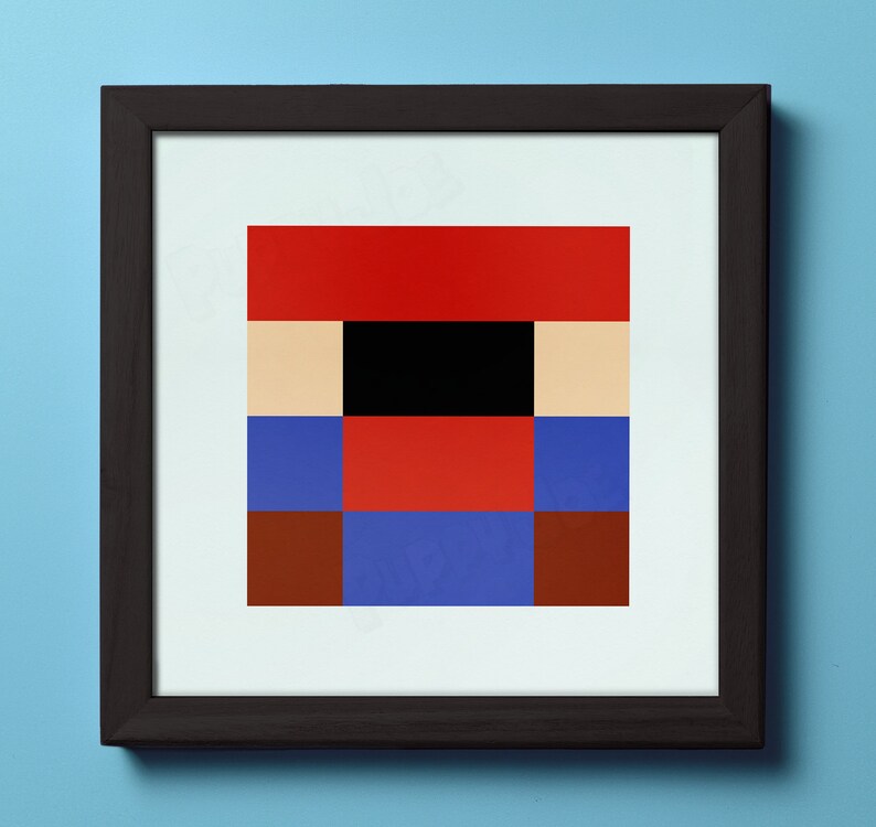 Mario Minimalist Pixel Art Prints choose One - Etsy