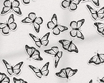 Brown Mini Butterflies 9 PC Sticker Pack Aesthetic Stickers, Minimalist ...