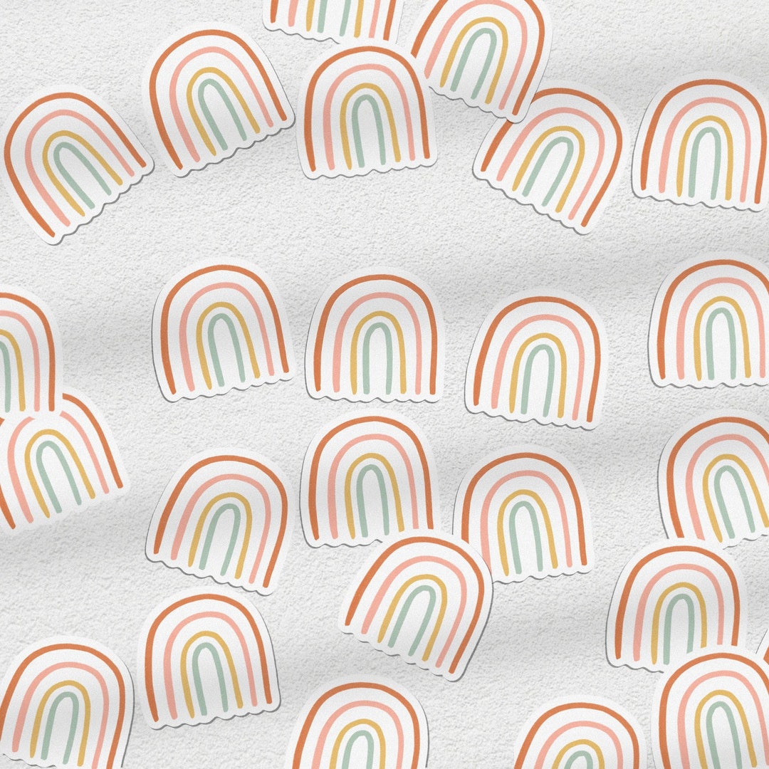 Mini Rainbows Sticker Pack 12 PC Aesthetic Stickers, Minimalist ...