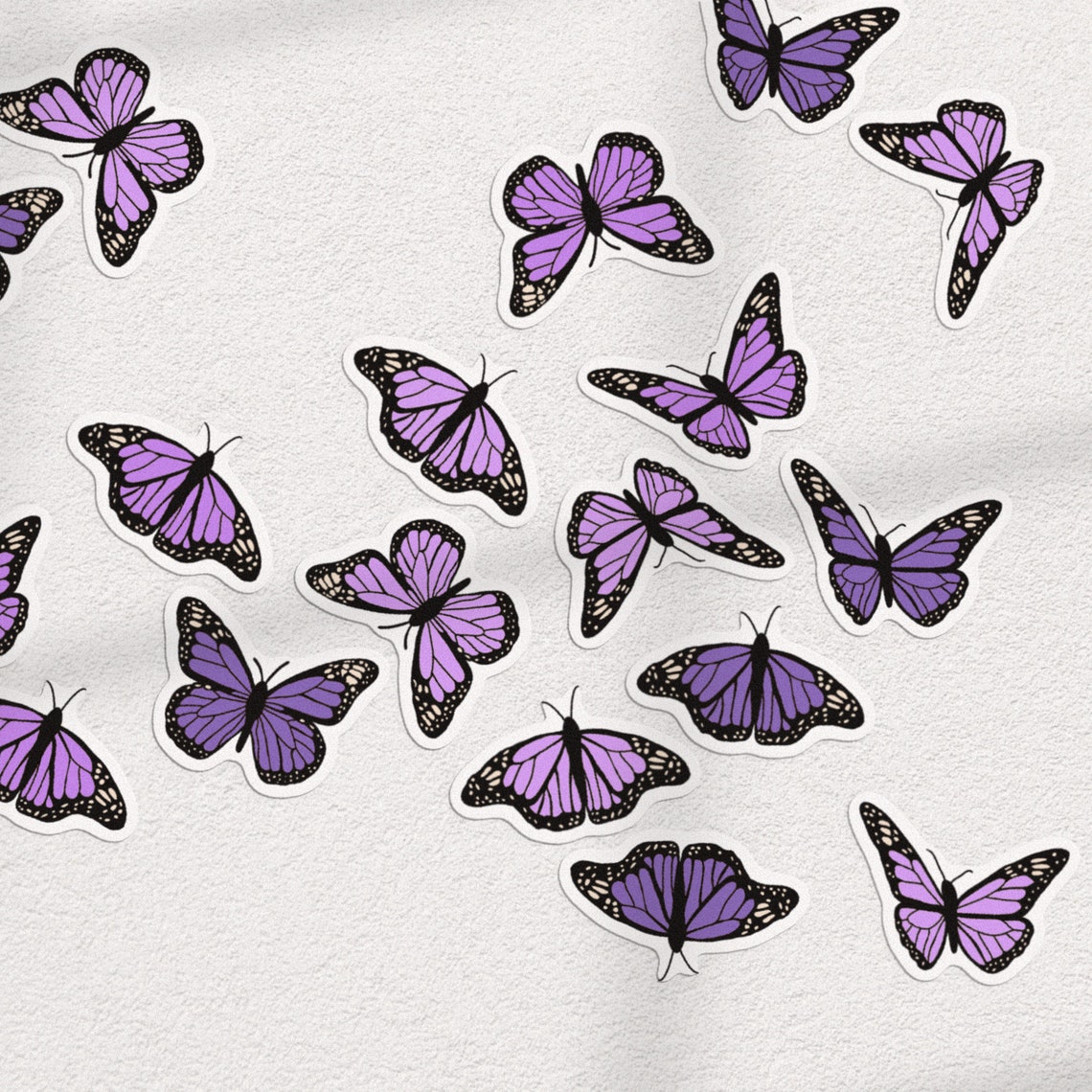 Purple Mini Butterflies 9 PC Sticker Pack Aesthetic - Etsy
