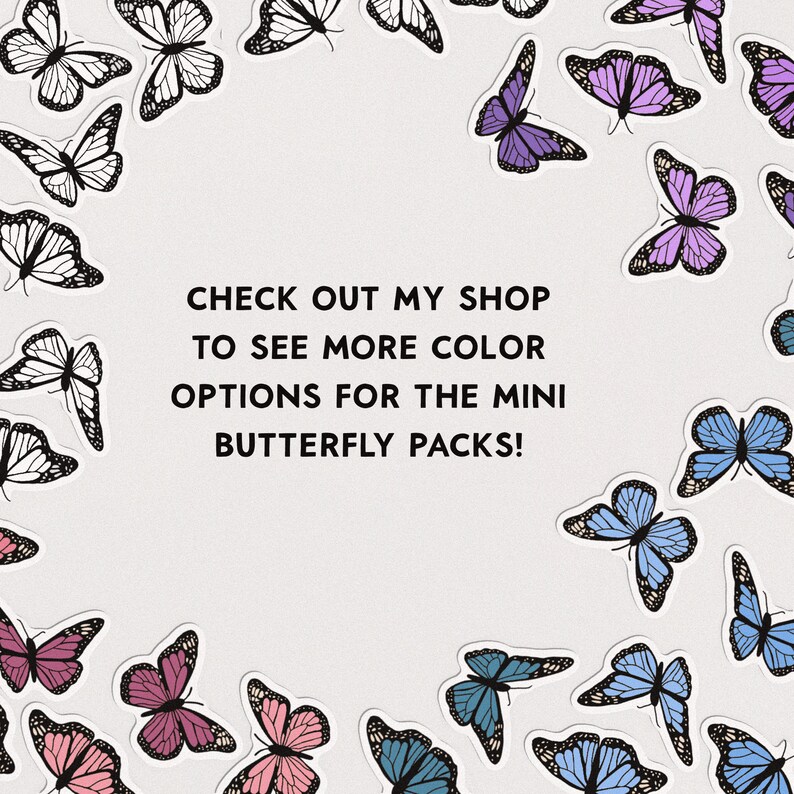 Brown Mini Butterflies 9 PC Sticker Pack Aesthetic Stickers | Etsy