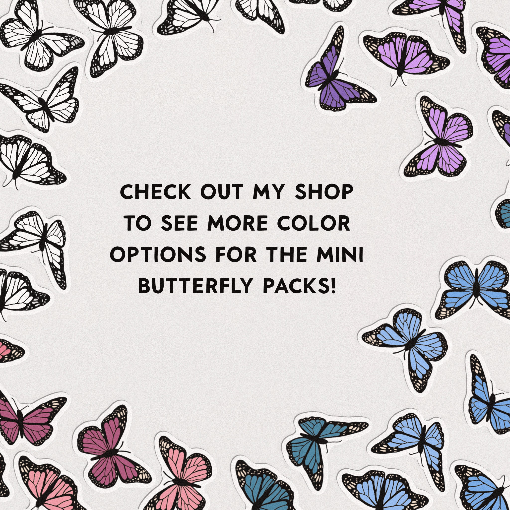 Brown Mini Butterflies 9 PC Sticker Pack Aesthetic Stickers | Etsy