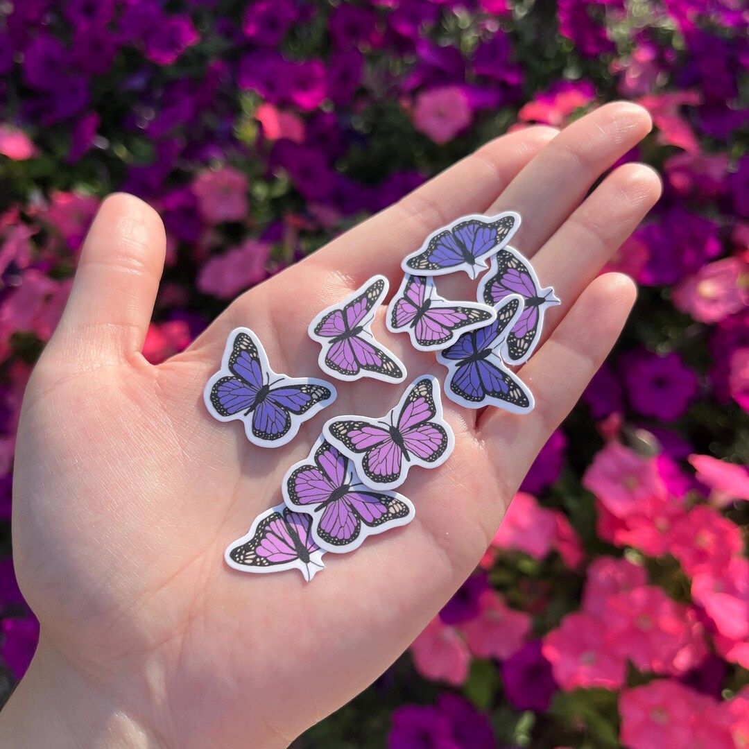 Purple Mini Butterflies 9 PC Sticker Pack | Aesthetic Stickers for ...