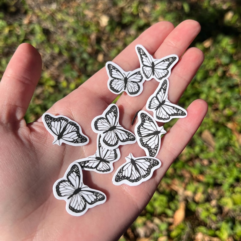 Black and White Journaling Stickers - Etsy
