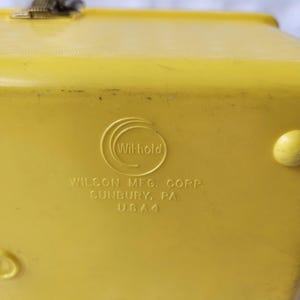 Vintage Yellow Plastic Box With Handle ~ Wil-hold Plastic Box ~ Yellow ...