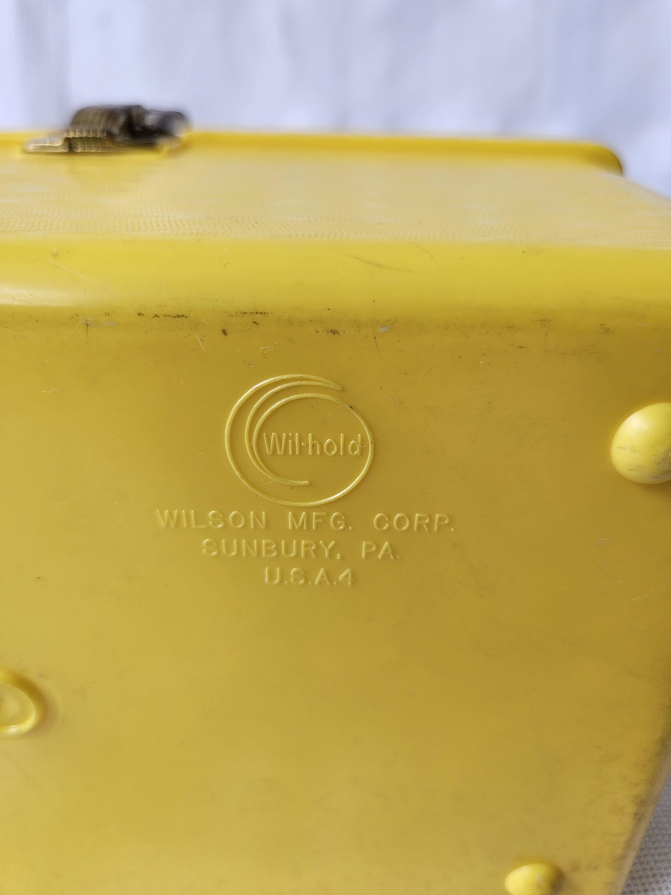 Vintage Yellow Plastic Box With Handle ~ Wil-hold Plastic Box ~ Yellow ...