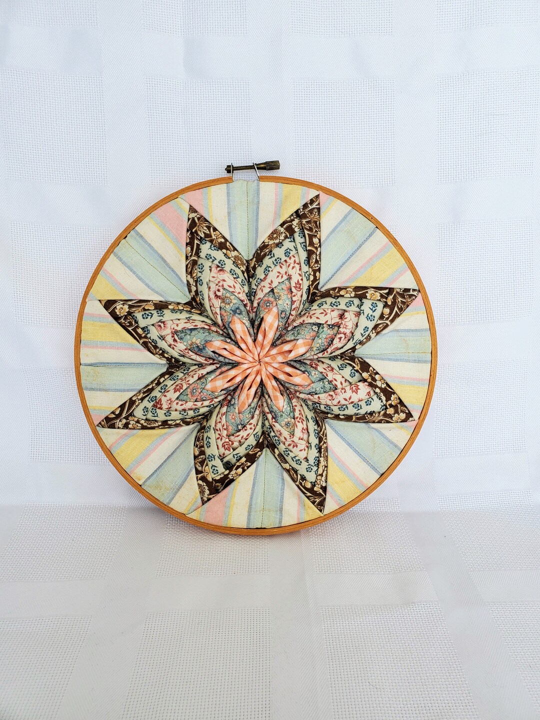Vintage Handmade Quilt Star Wall Hanging BOH Wall Décor Farmhouse ...