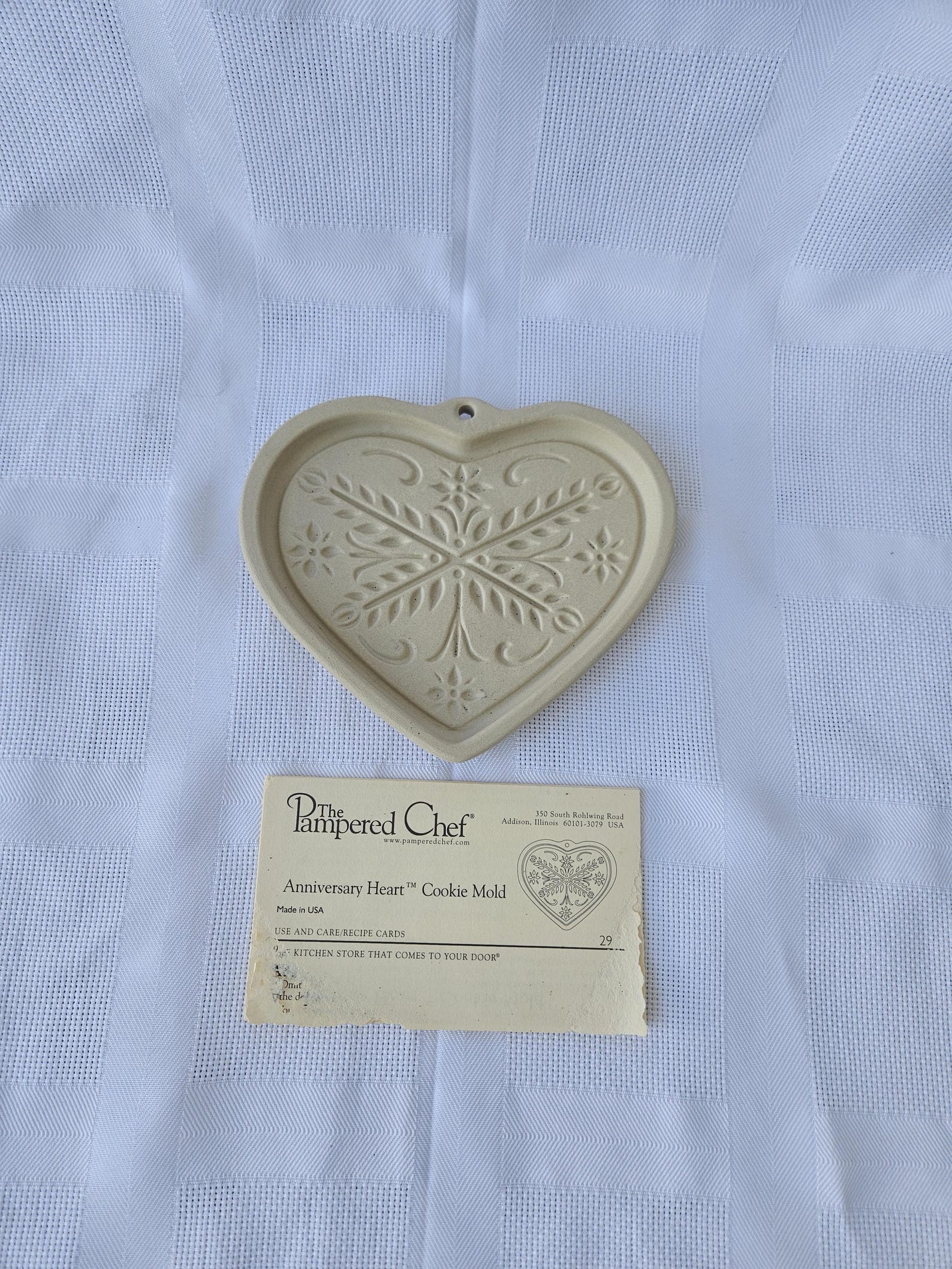 Pampered Chef Vintage Heart Shaped Stoneware Cookie Molds ~ Choice of 3 ...