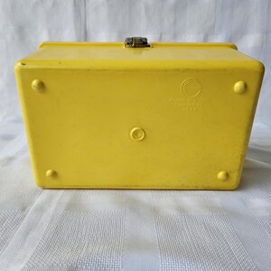 Vintage Yellow Plastic Box With Handle ~ Wil-hold Plastic Box ~ Yellow ...