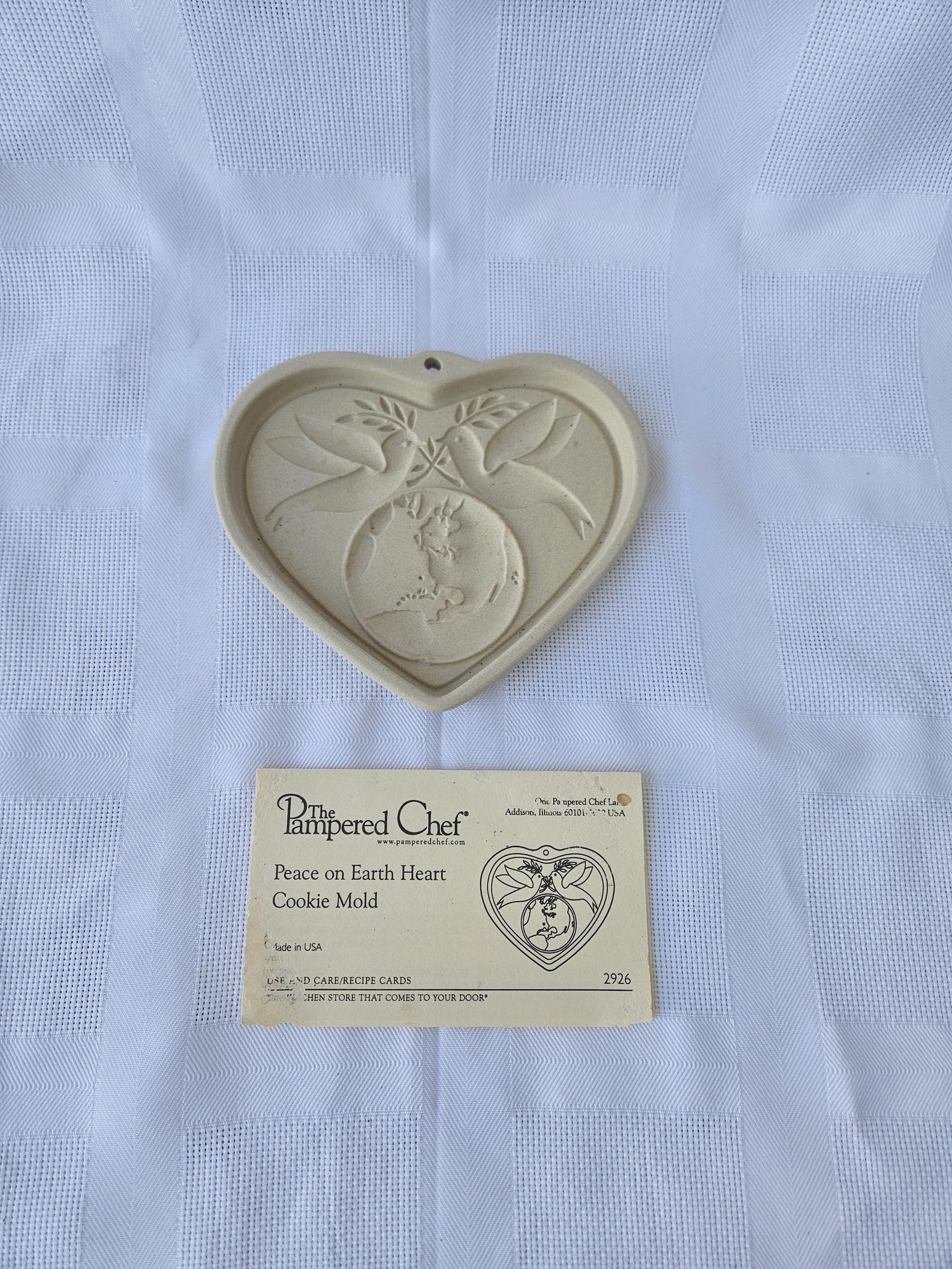 Pampered Chef Vintage Heart Shaped Stoneware Cookie Molds ~ Choice of 3 ...
