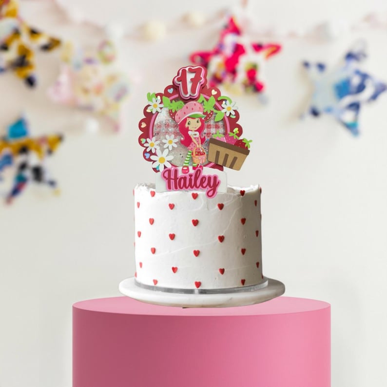 Strawberry Shortcake Cake Topper / Berry First Birthday/strawberry Cake ...