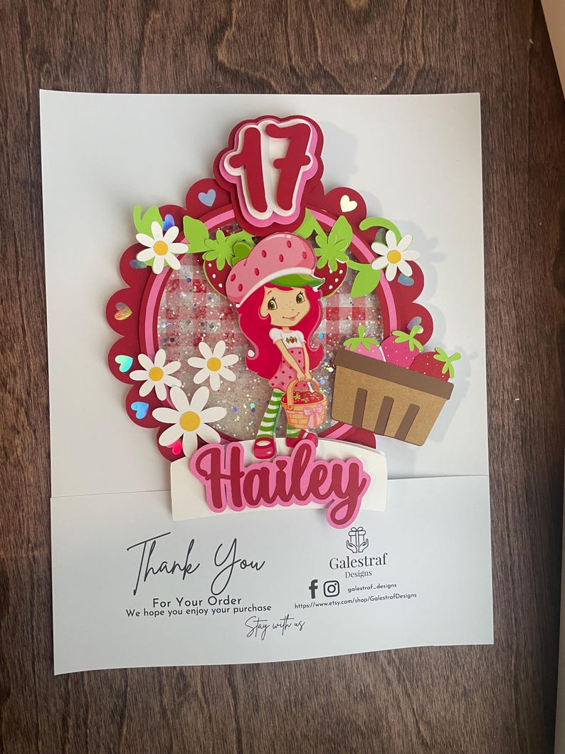 Strawberry Shortcake Cake Topper / Berry First Birthday/strawberry Cake ...