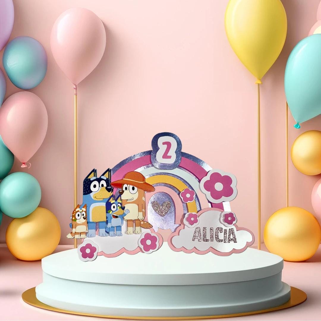Bluey Cake Topper - Etsy