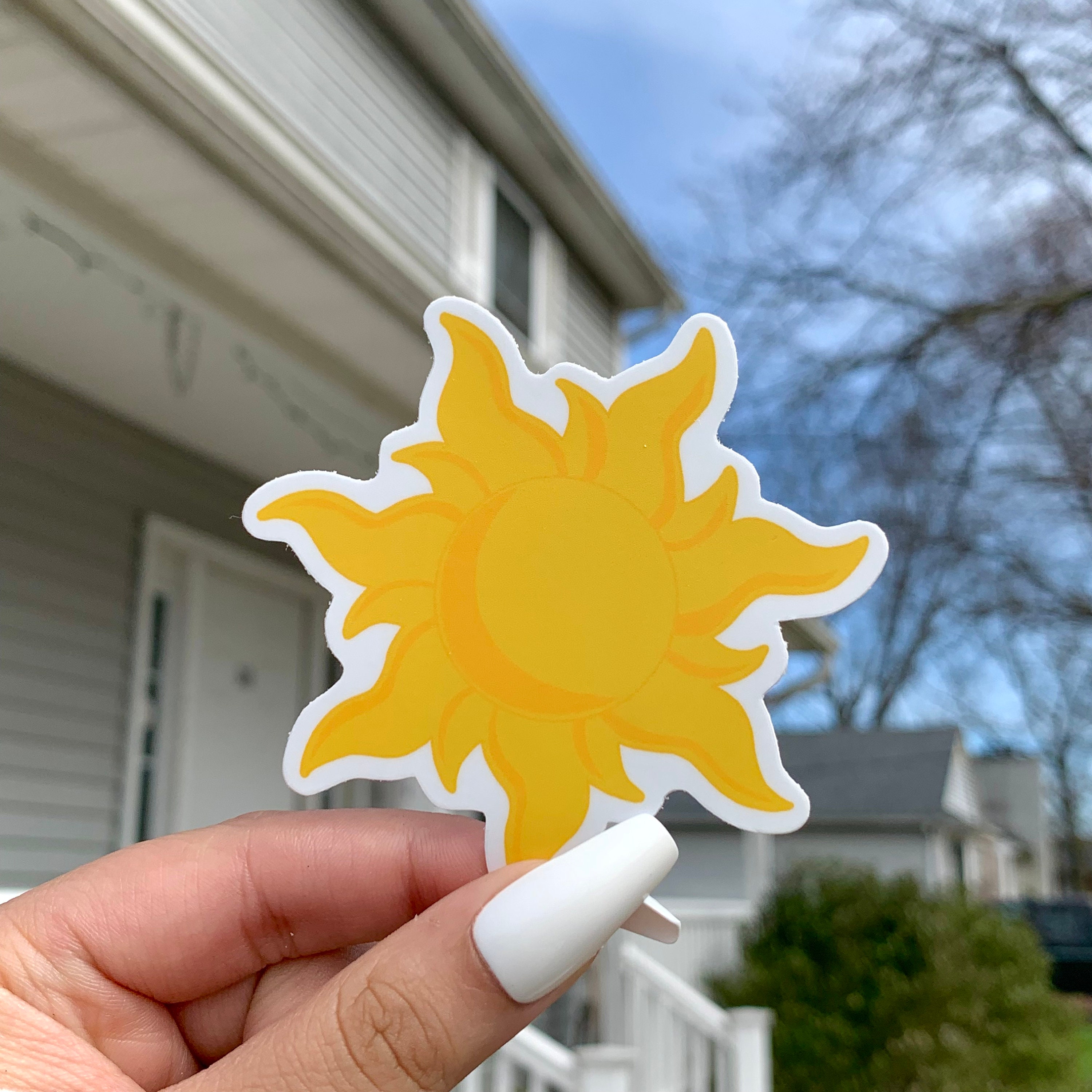 Tangled Sun Sticker Weatherproof Sticker Vinyl Sticker - Etsy