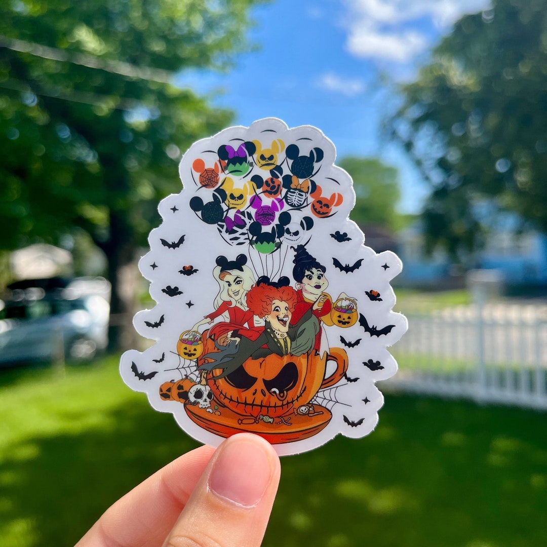 Sanderson Sisters Transparent Sticker Disney Halloween Pumpkin Mouse ...