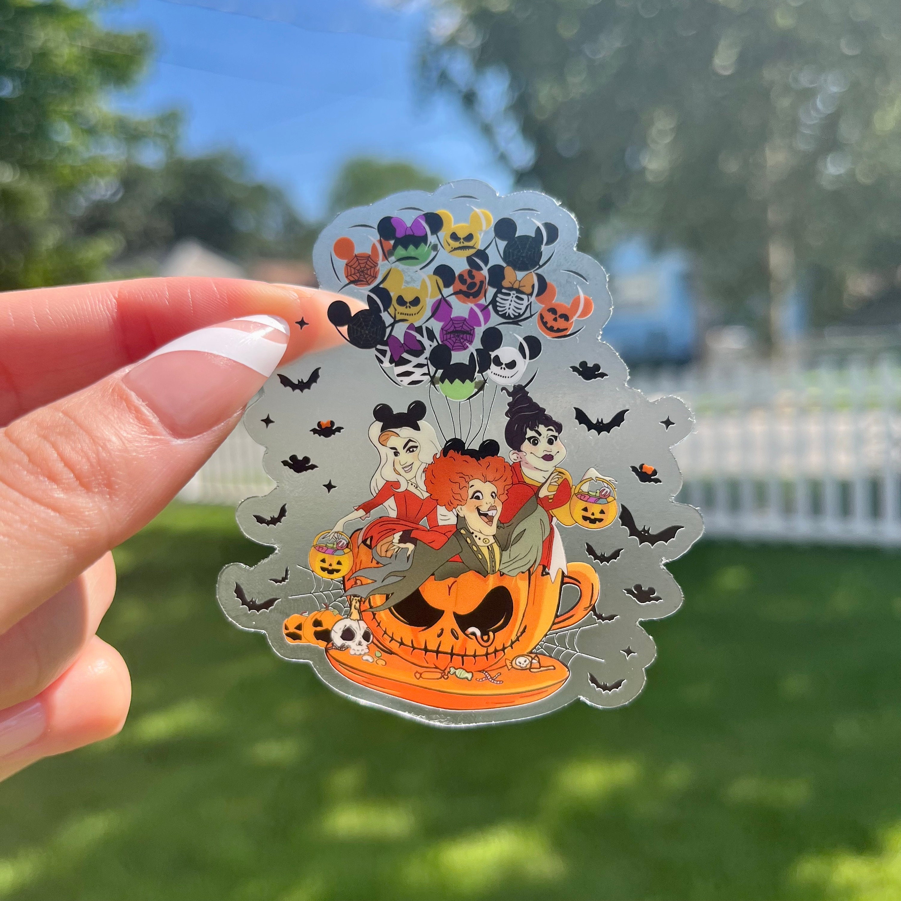 Sanderson Sisters Transparent Sticker Disney Halloween Pumpkin Mouse ...