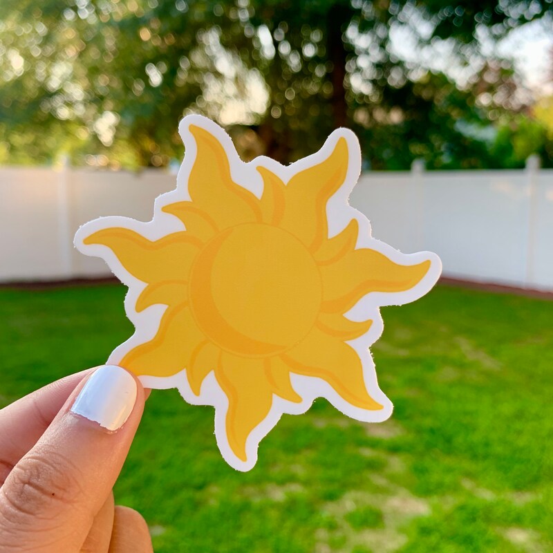 Tangled Sun Sticker - Etsy