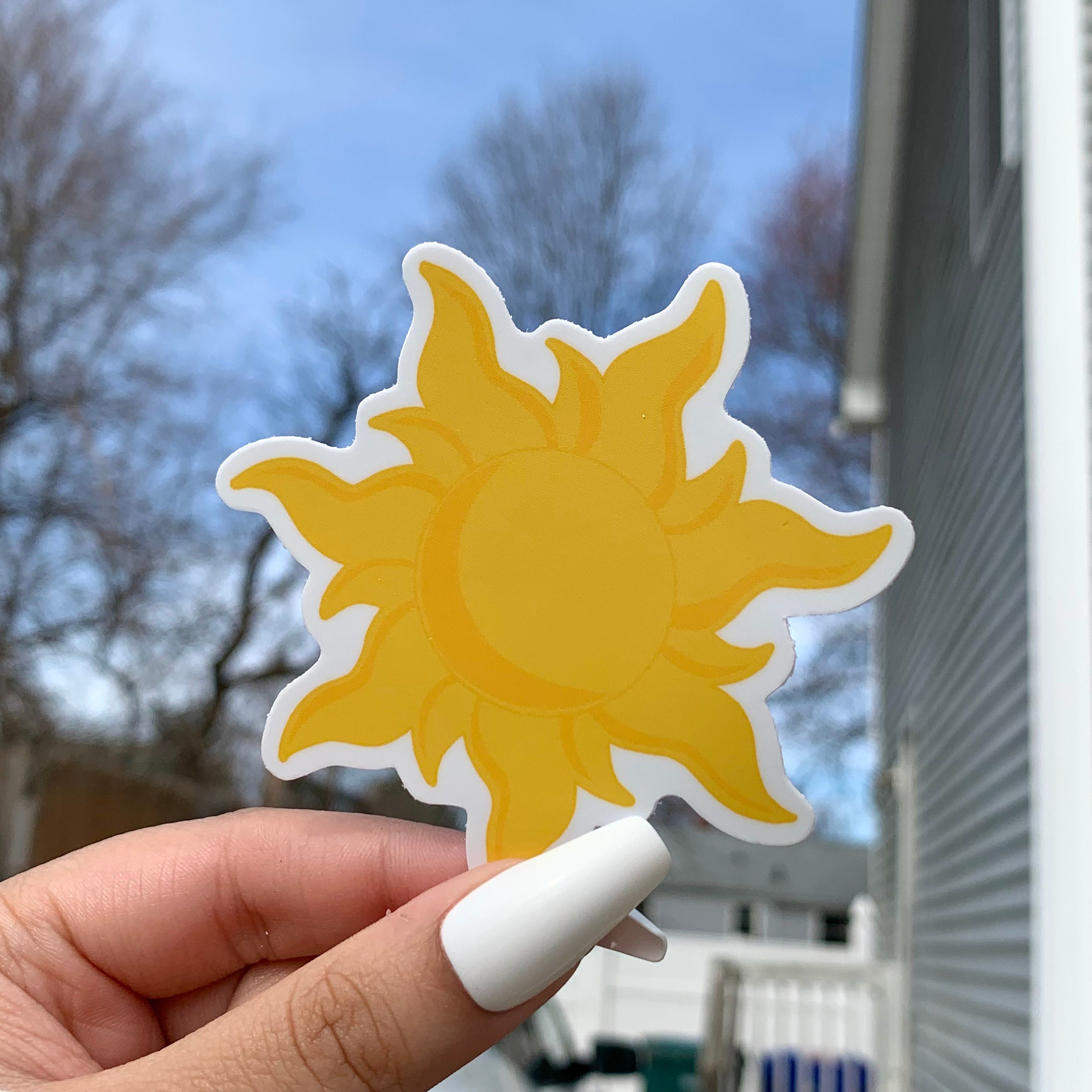 Tangled Sun Sticker Weatherproof Sticker Vinyl Sticker - Etsy
