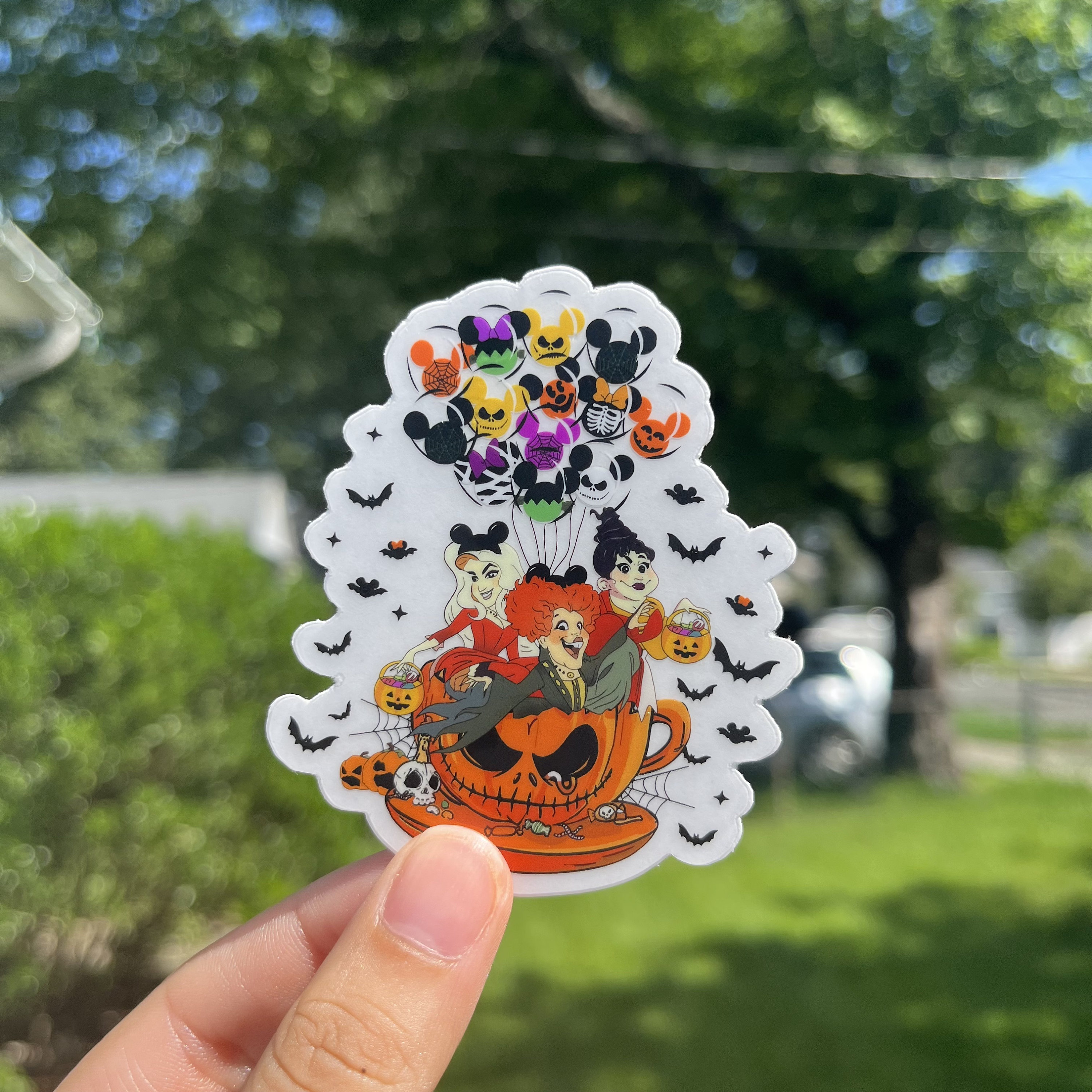 Sanderson Sisters Transparent Sticker Disney Halloween Pumpkin Mouse ...